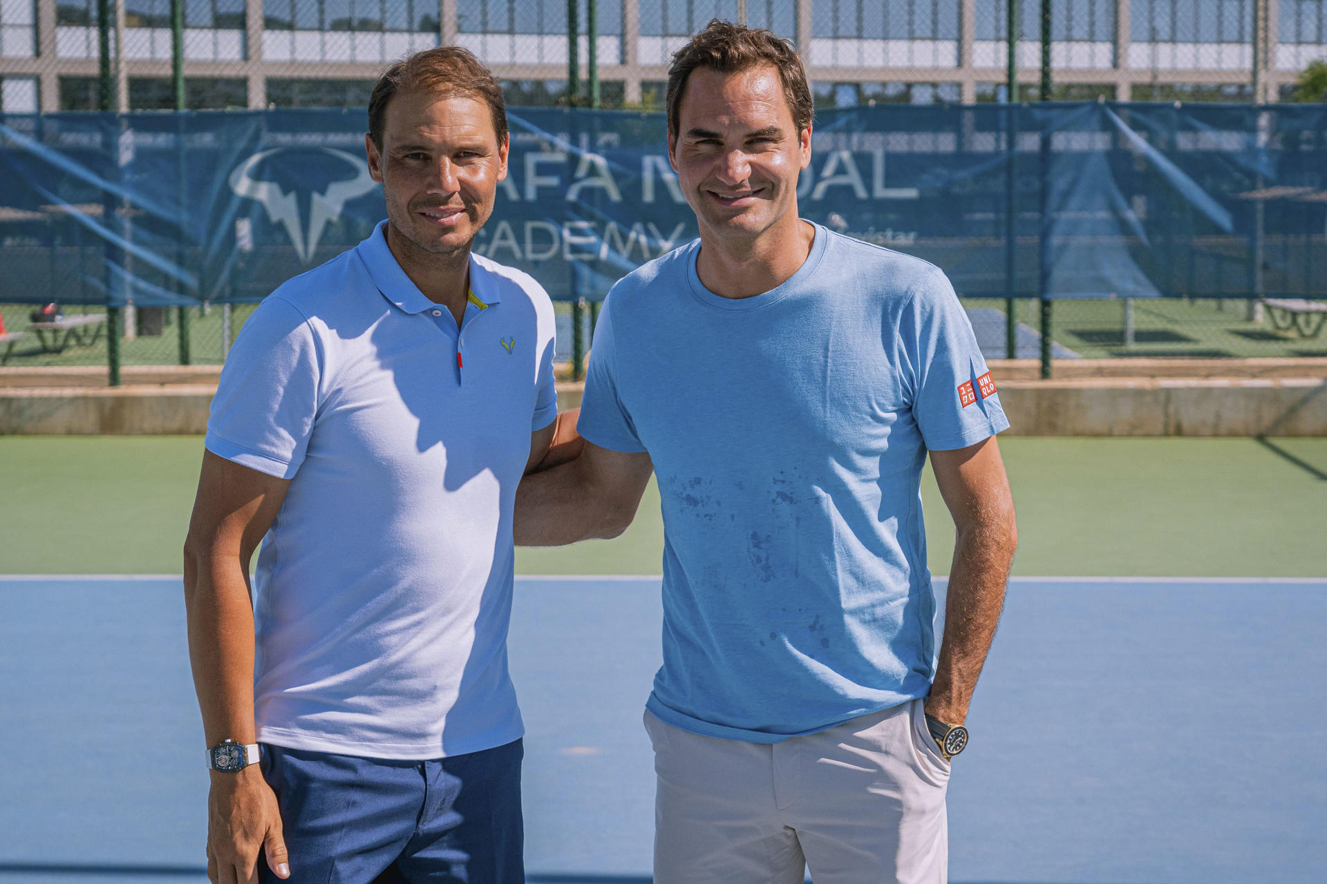 Roger Federer visita a Rafa Nadal en su academia | NewsPR